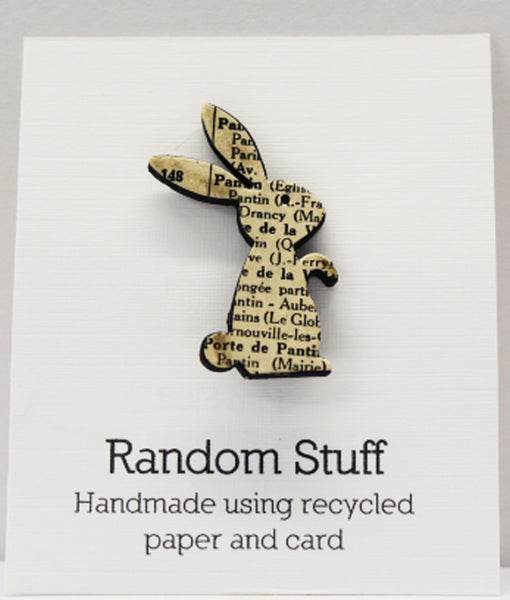 Rabbit Brooch – Random Stuff Paper