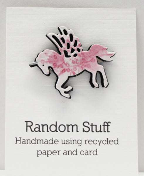 Unicorn Brooch – Random Stuff Paper